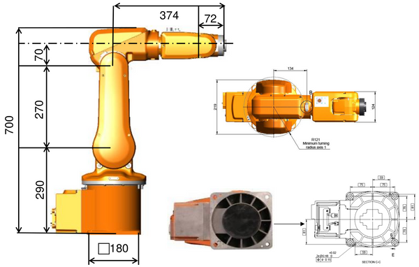 Transformation matrix from D-H Parameters